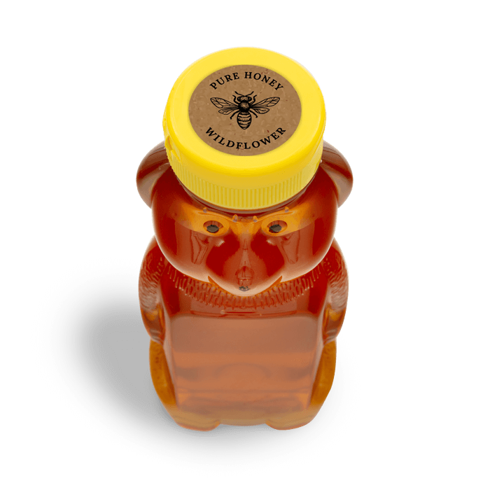 Round Honey Labels for 12oz Bear Jar Lid – Natural Nadja – us.honeystickers