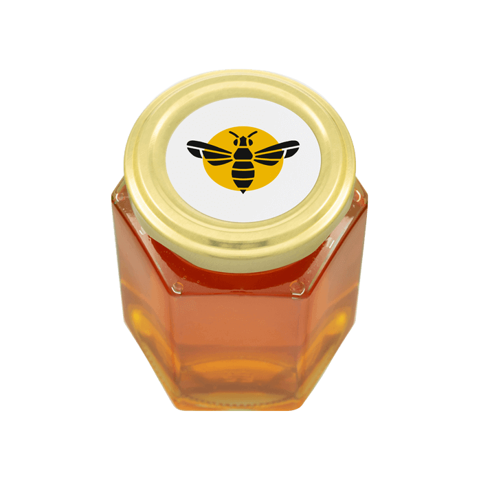 Round Honey Labels for 8oz Hexagonal Jar Lid – Charming Charly – us ...