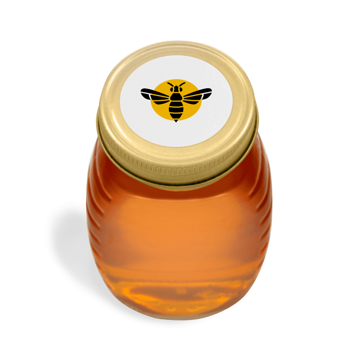 Round Honey Labels for 8oz Classic Queenline Jar Lid – Charming Charly ...