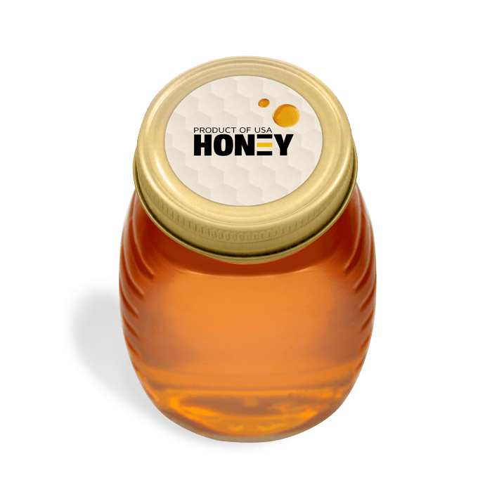 Round Honey Labels for 8oz Classic Queenline Jar Lid – Sticky Steve ...