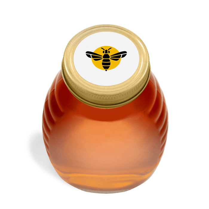 Round Honey Labels for 16oz Classic Queenline Jar Lid – Charming Charly ...
