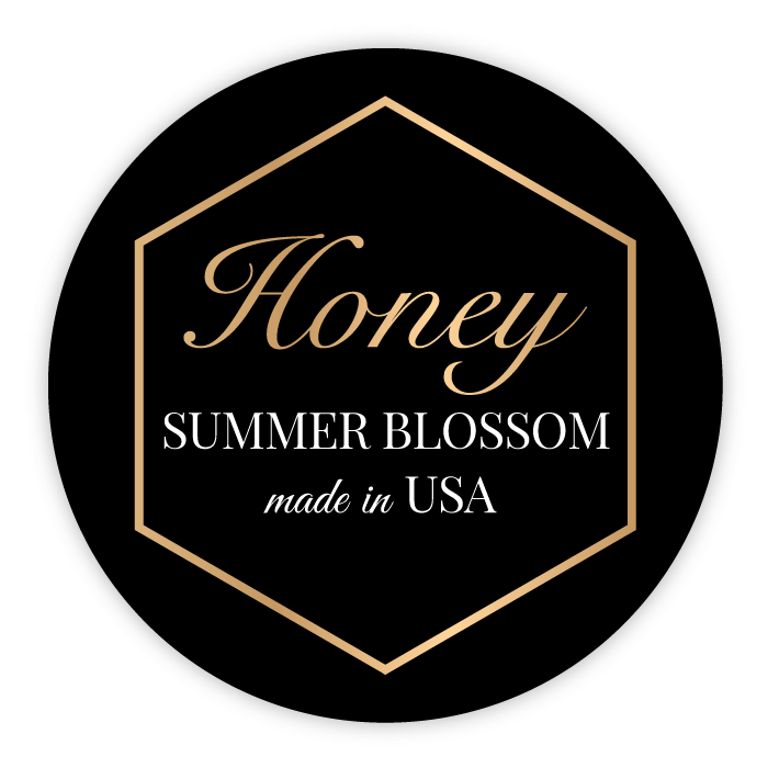 Round Honey Labels for 16oz Classic Queenline Jar Lid – Noble Norman ...