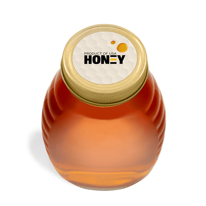 Round Honey Labels for 16oz Classic Queenline Jar Lid – Sticky Steve ...