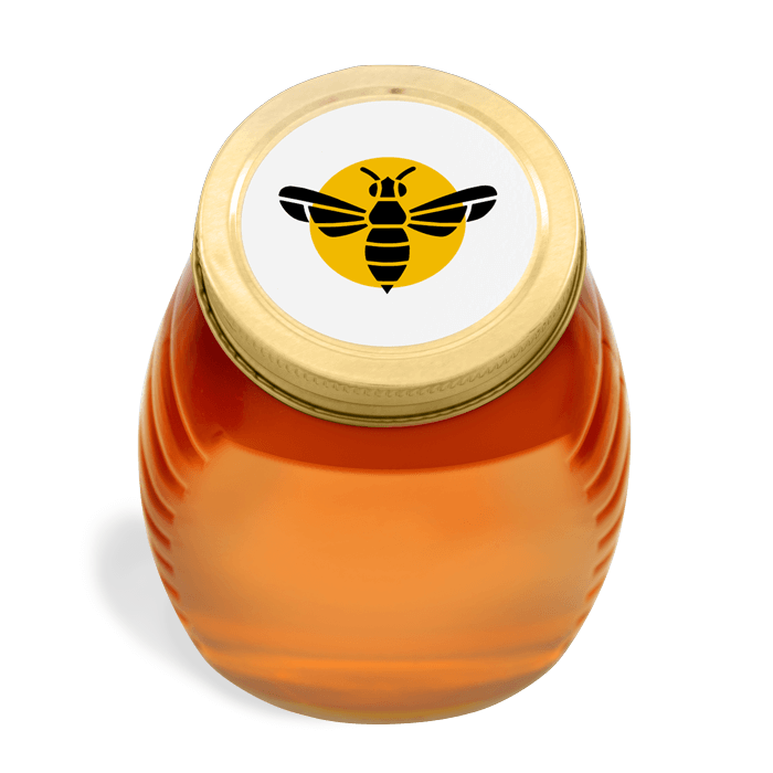 Round Honey Labels for 32oz Classic Queenline Jar Lid – Charming Charly ...