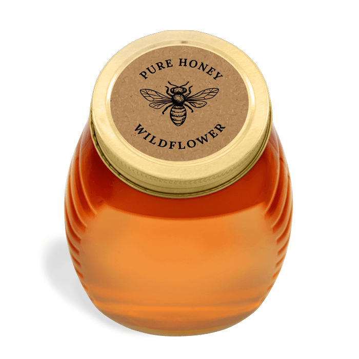Round Honey Labels for 32oz Classic Queenline Jar Lid – Natural Nadja ...