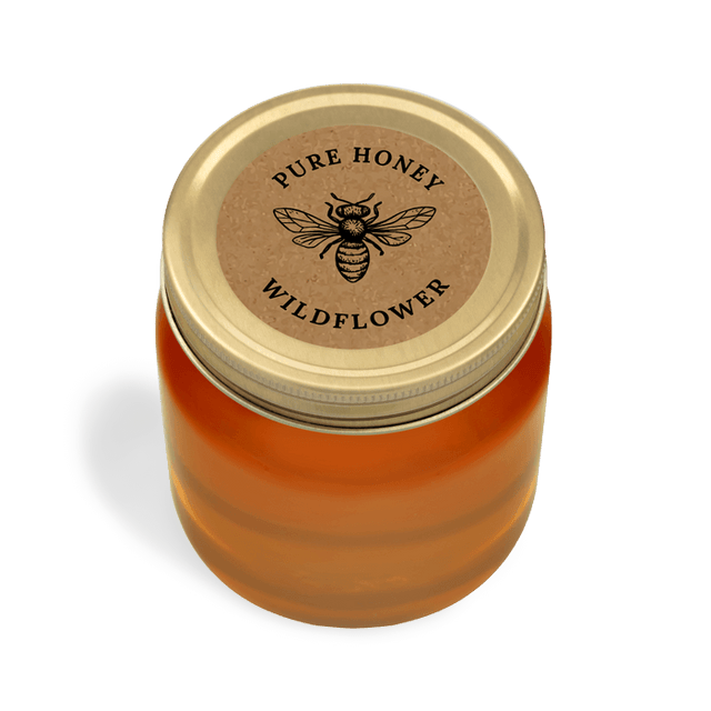 Round Honey Labels for 16oz Round Jar Lid – Natural Nadja – us ...