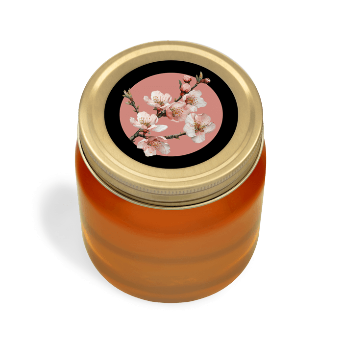 Round Honey Labels for 16oz Round Jar Lid – Elegant Elena – us ...