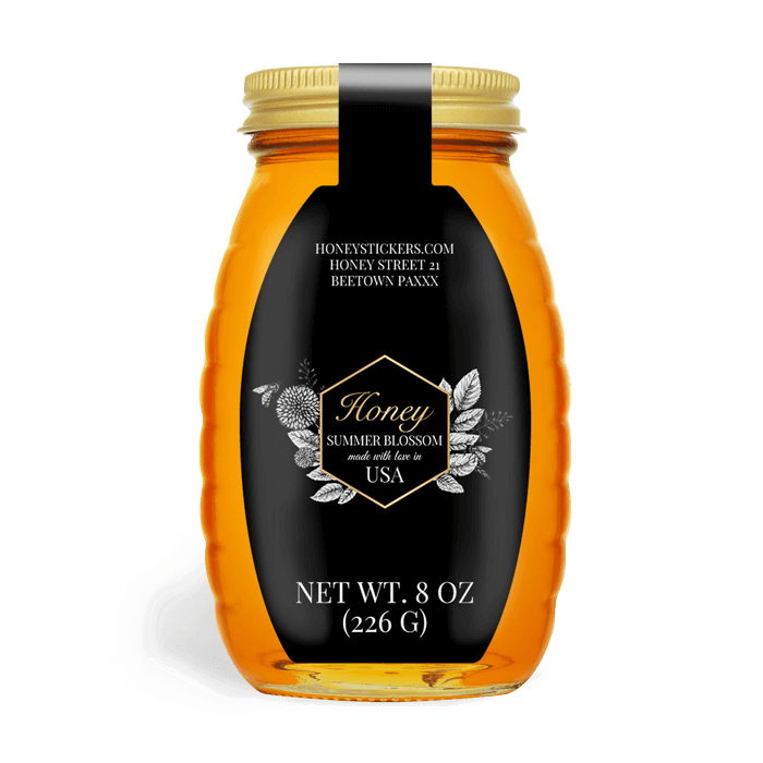Honey Labels with Tamper Seal for 8oz Classic Queenline Jar – Noble ...