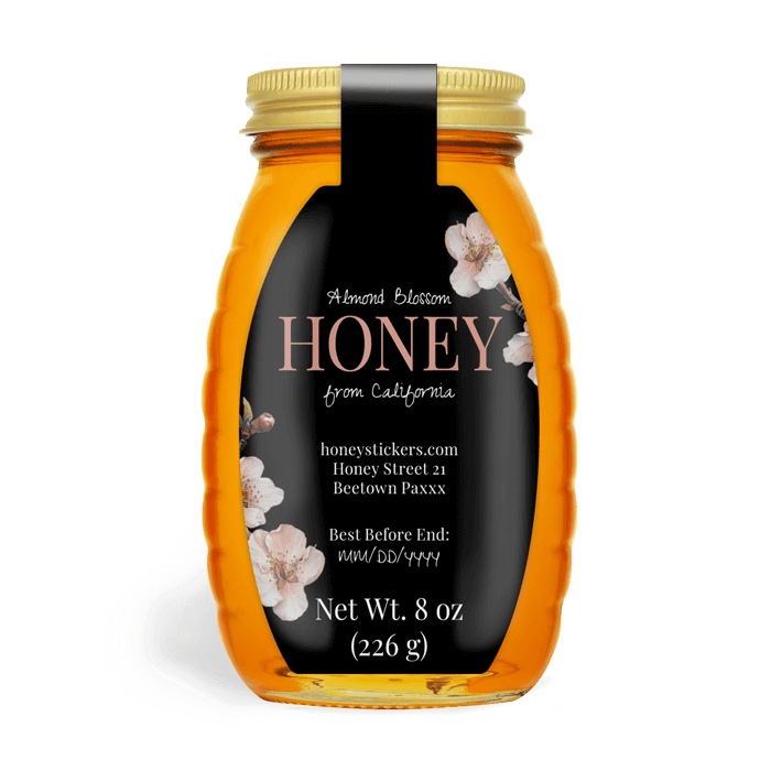 Honey Labels with Tamper Seal for 8oz Classic Queenline Jar – Elegant ...