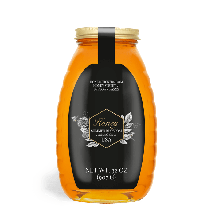 Honey Labels with Tamper Seal for 32oz Classic Queenline Jar – Noble ...