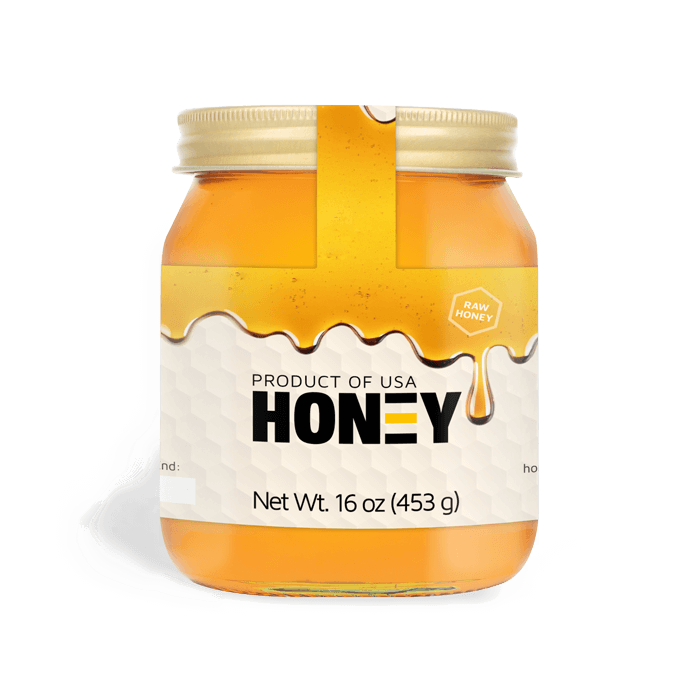 Honey Labels with Tamper Seal for 16oz Round Jar – Sticky Steve – us ...