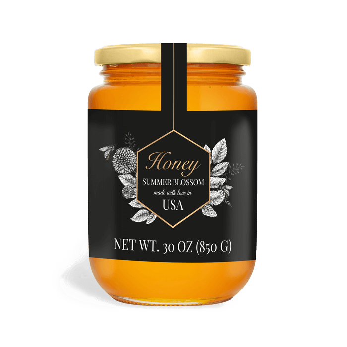 Honey Labels with Tamper Seal for 30oz Round Jar – Noble Norman – us ...