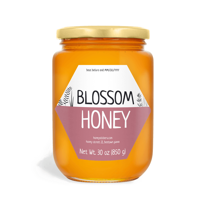 Hexagonal Honey Label for 30oz Round Jar – Soft Sophie – us.honeystickers