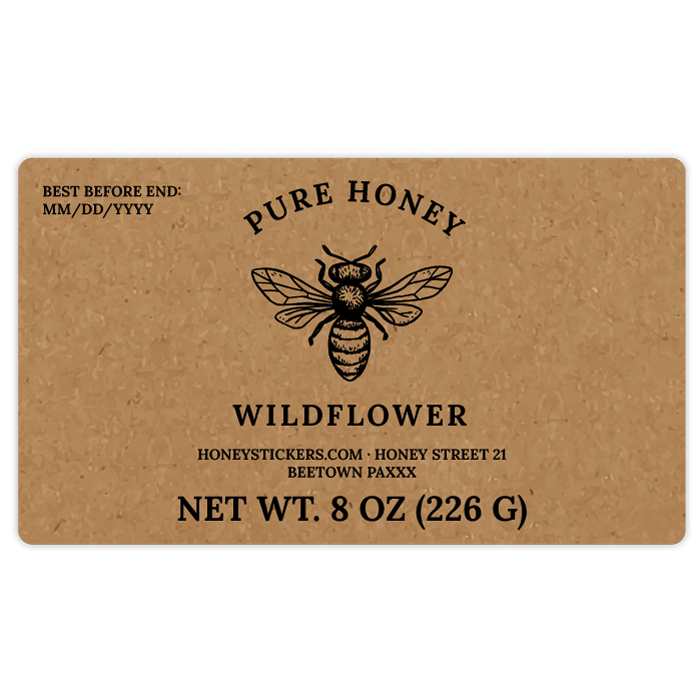 Rectangular Honey Labels for 8oz Hexagonal Jar – Natural Nadja – us ...