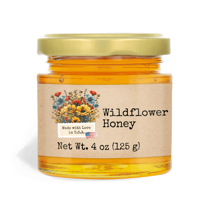 Rectangular Honey Labels for 4oz Round Jars – Floral Fiona – us ...