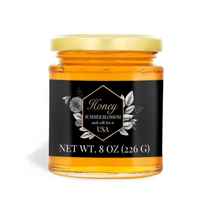 Rectangular Honey Labels for 8oz Round Jar – Noble Norman – us ...