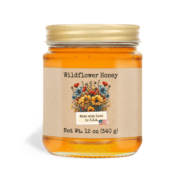Rectangular Honey Labels for 12oz Round Jar – Floral Fiona – us ...