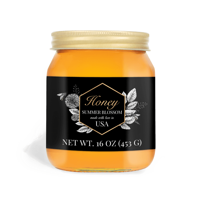 Rectangular Honey Labels for 16oz Round Jar – Noble Norman – us ...