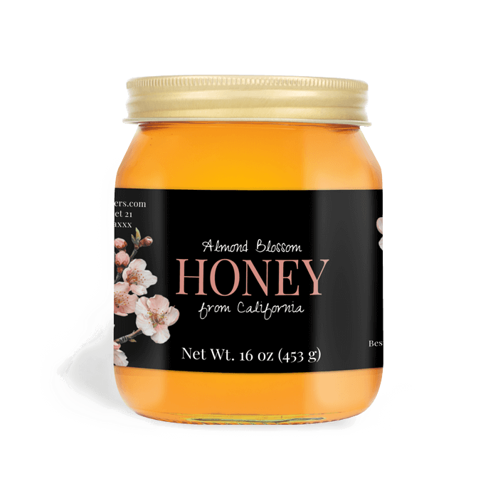 Rectangular Honey Labels for 16oz Round Jar – Elegant Elena – us ...