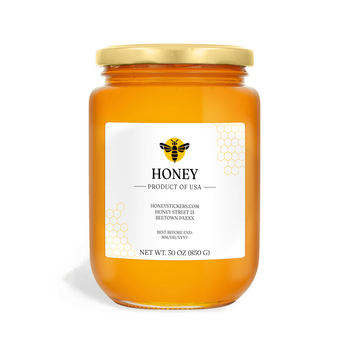 Rectangular Honey Labels for 30oz Round Jar – Charming Charly – us ...