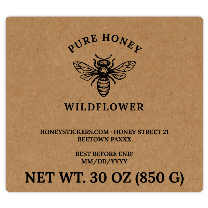 Rectangular Honey Labels for 30oz Round Jar – Natural Nadja – us ...