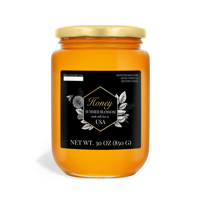 Rectangular Honey Labels for 30oz Round Jar – Noble Norman – us ...