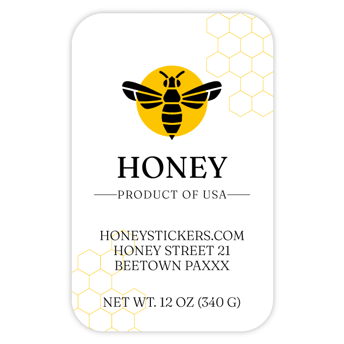 Rectangle Honey Labels Portrait for 12oz Bear Jar – Charming Charly ...
