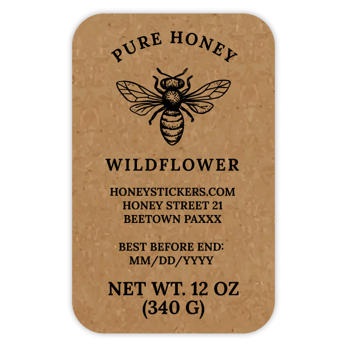 Rectangle Honey Labels Portrait for 12oz Bear Jar – Natural Nadja – us ...