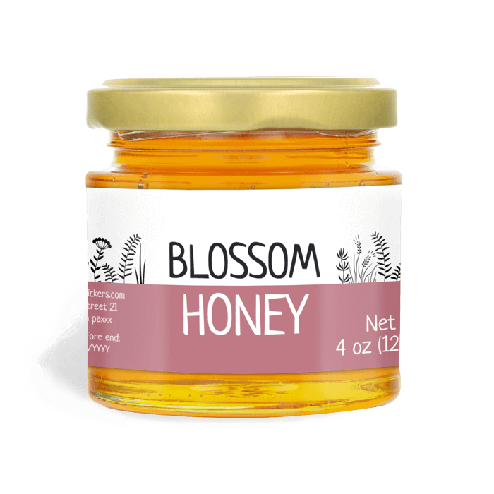 Special Rectangular Honey Labels for 4oz Round Jar – Soft Sophie – us ...