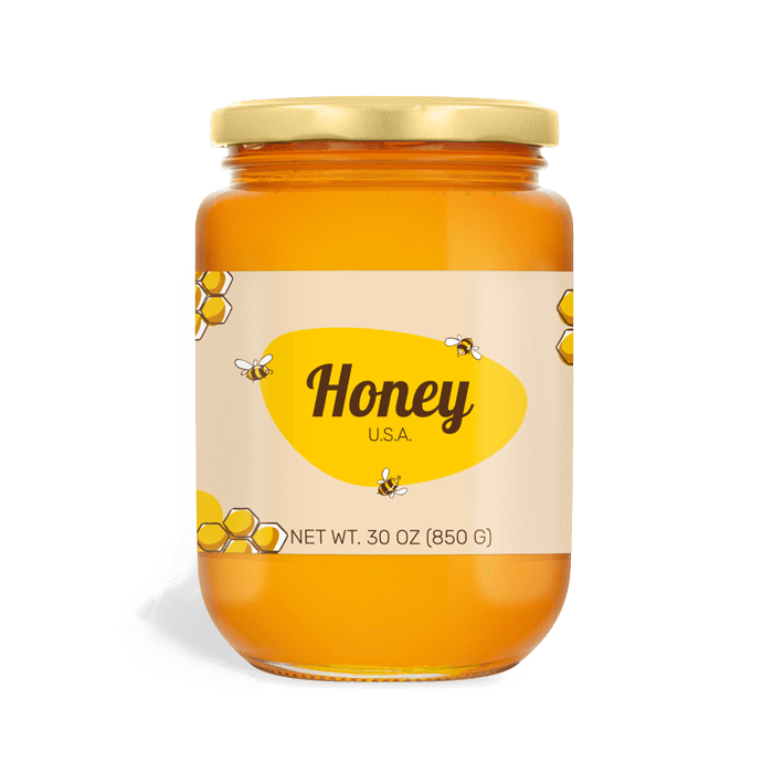 Special Rectangular Honey Labels for 30oz Round Jar – Buzzy Buzz – us ...
