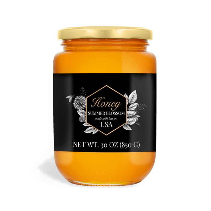 Special Rectangular Honey Labels for 30oz Round Jar – Noble Norman – us ...