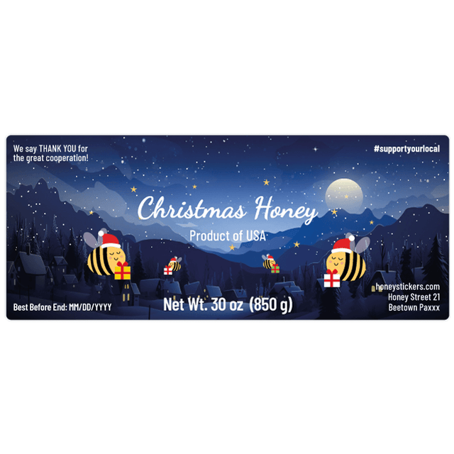 Special Rectangular Honey Labels for 30oz Round Jar – Cozy Cody – us ...