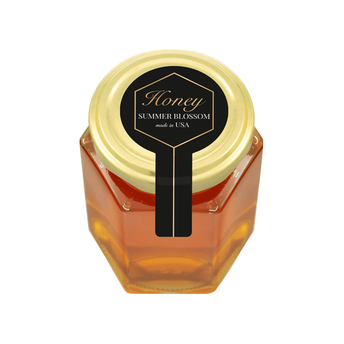 Tamper Seal Honey Labels for 8oz Hexagonal Jar – Noble Norman – us ...
