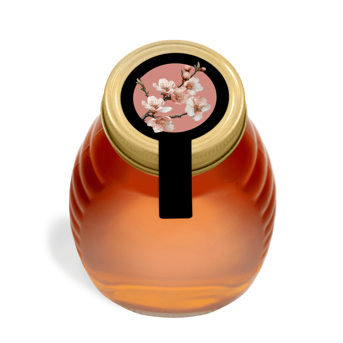 Tamper Seal Honey Labels for 16oz Classic Queenline Jar – Elegant Elena ...