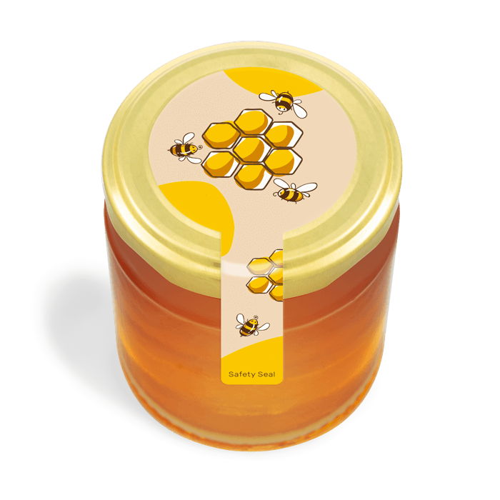 Tamper Seal Honey Labels for 8oz Round Jar – Buzzy Buzz – us.honeystickers