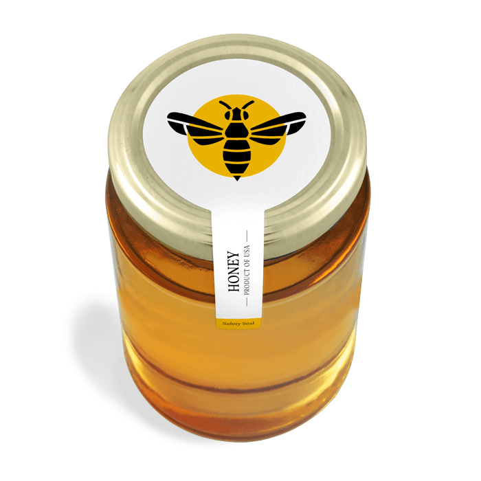 Tamper Seal Honey Labels for 18oz Round Jar – Charming Charly – us ...