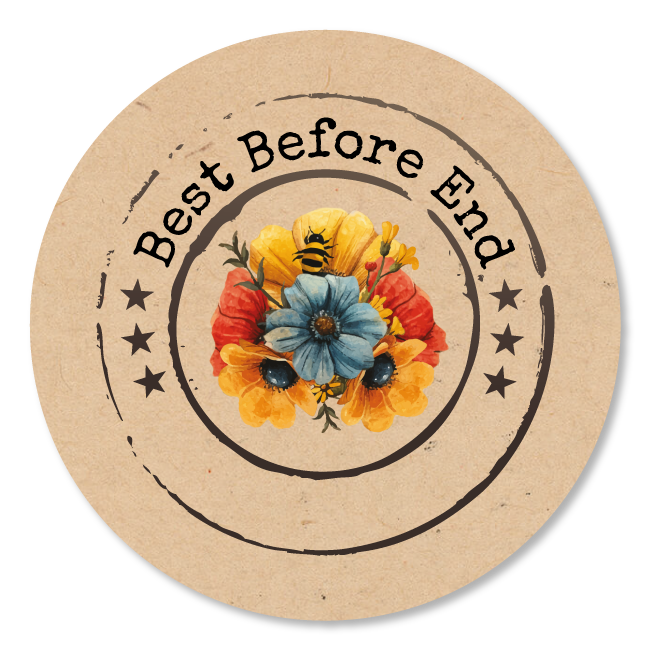 Round Disclaimer Stickers for Your Honey Jar – Stamp BBE – us.honeystickers