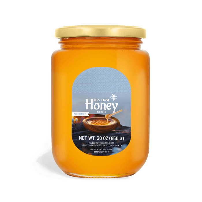Tall Oval Honey Labels for 30oz Round Jar – Fresh Frankie – us ...