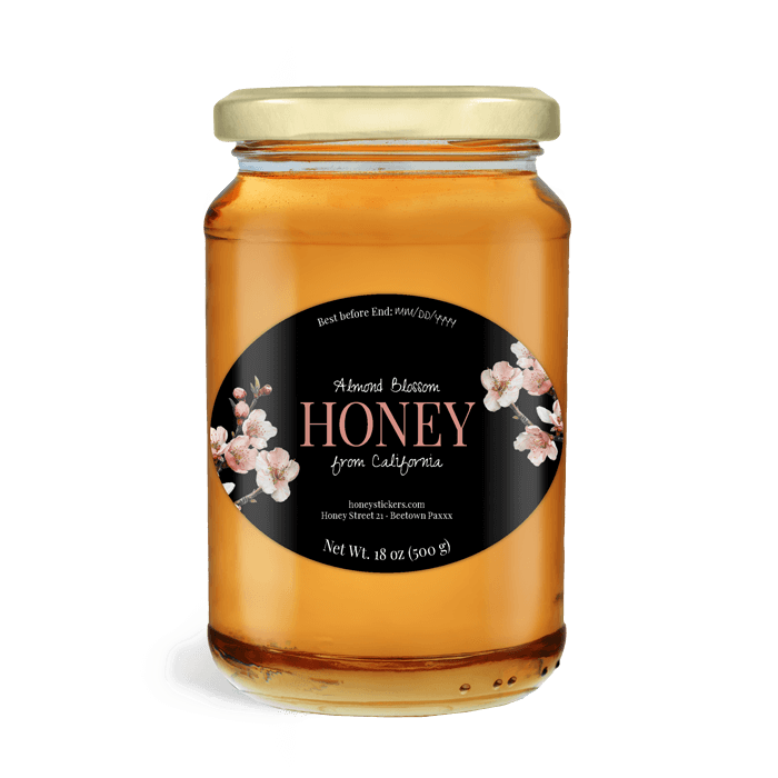 Wide Oval Honey Labels for 18oz Round Jar – Elegant Elena – us ...